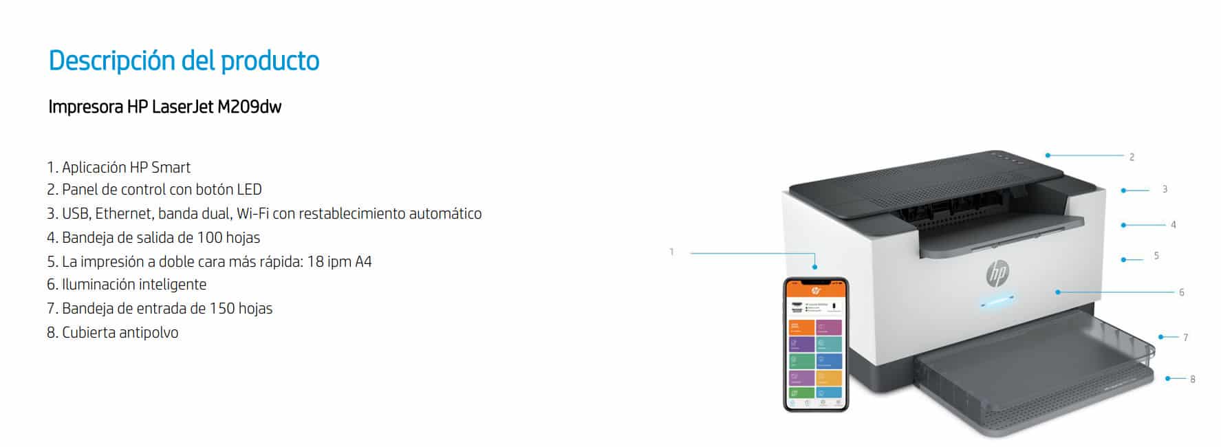 Impresora HP LaserJet M209dw y M209dwe | Review del Experto ...