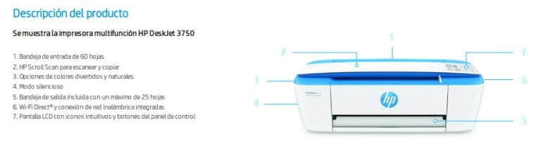 Impresora HP DeskJet 3750 | Review del Experto | Quecartucho.es